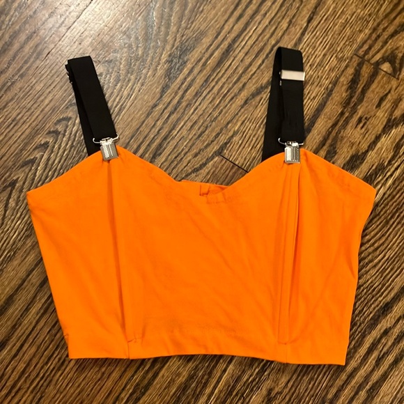 vintage item | Tops | Vintage Orange Bustier Crop Top | Poshmark